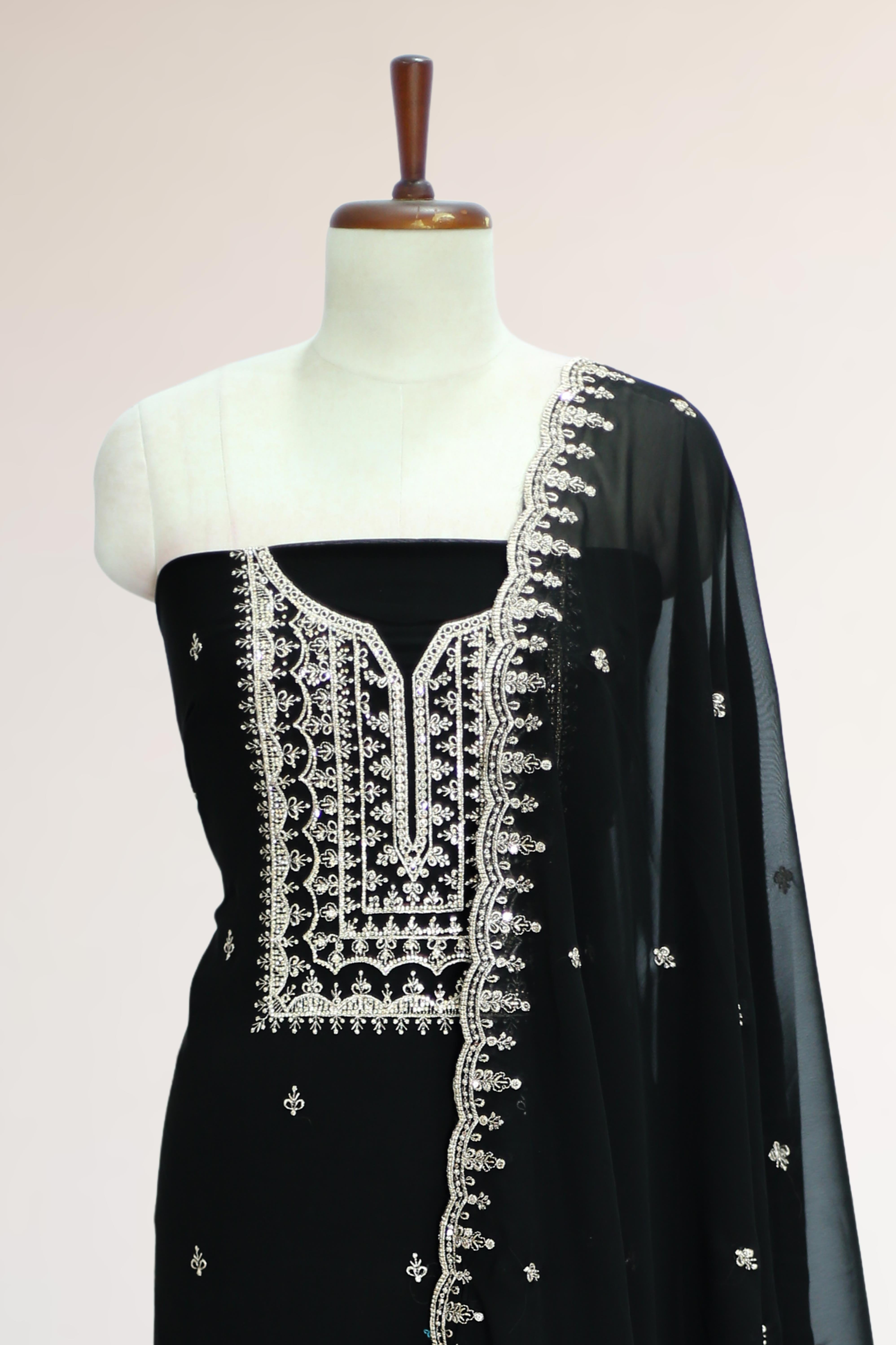 Emerald Grace Georgette Churidar Material – suryasilksonline.com