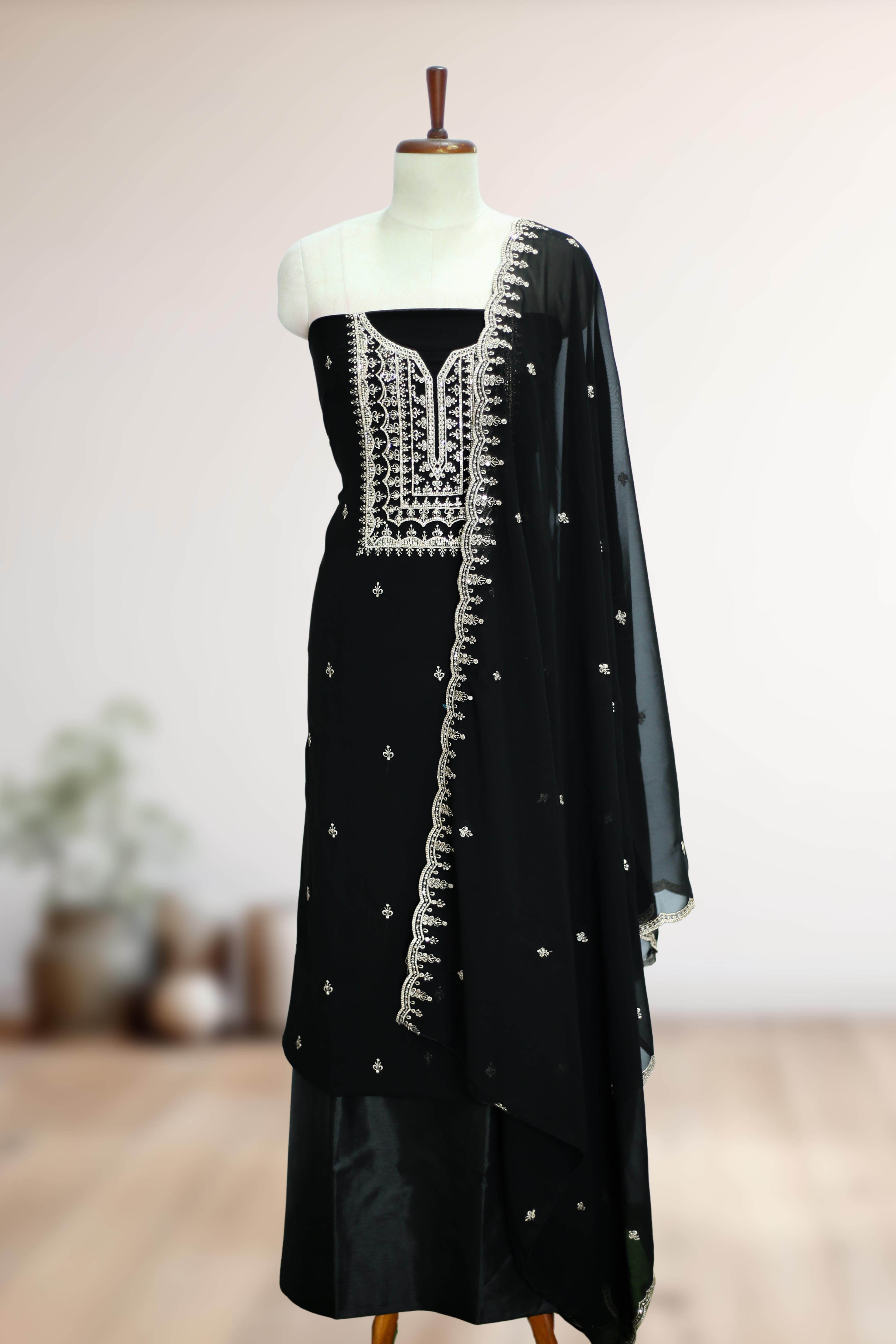 Emerald Grace Georgette Churidar Material – suryasilksonline.com