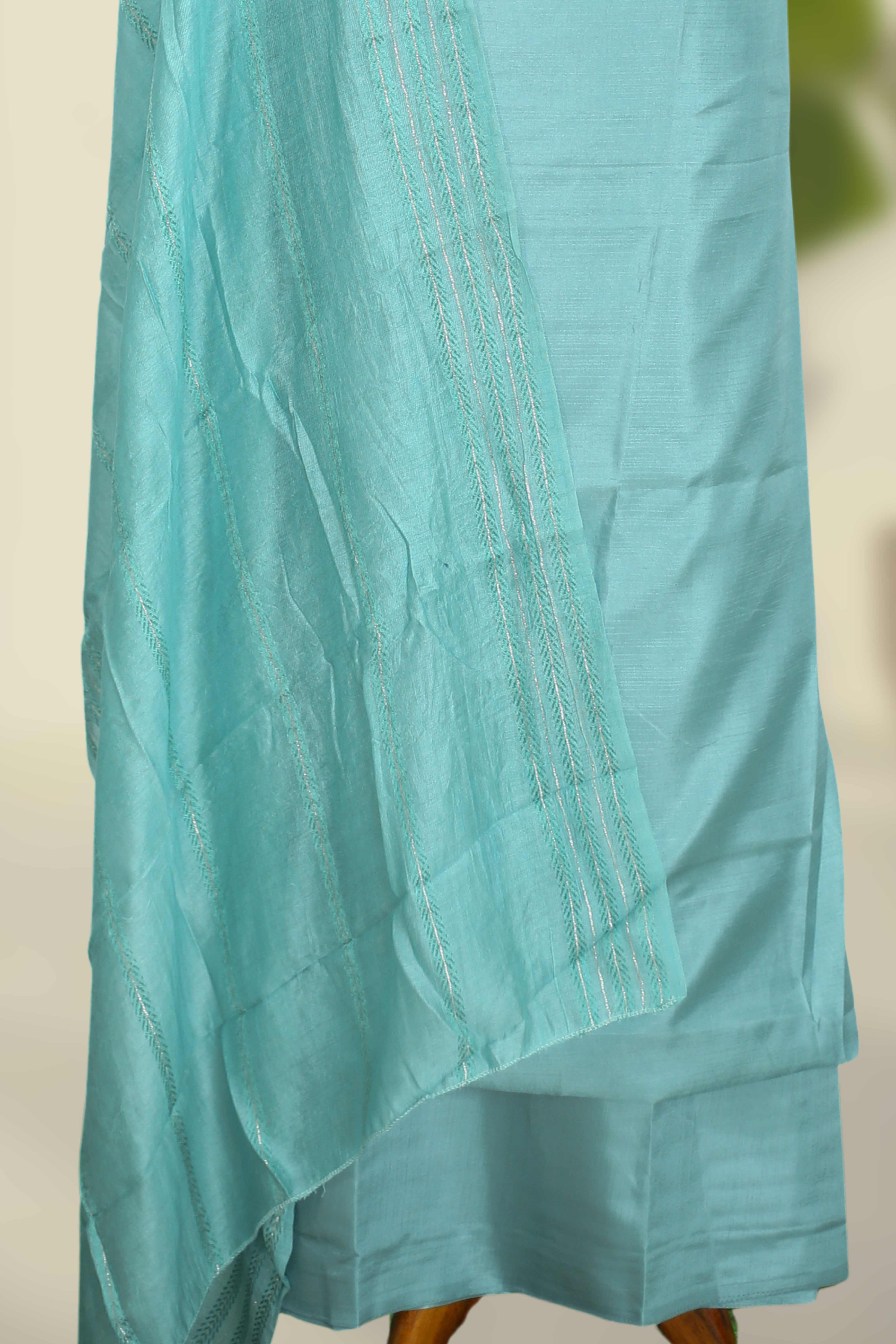 Silk Churidar Material – Golden Thread Work – suryasilksonline.com